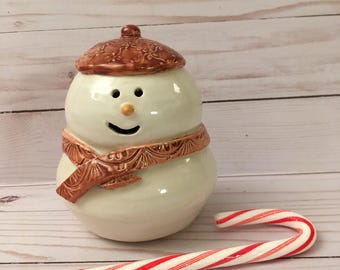 Ceramic snowman | Etsy