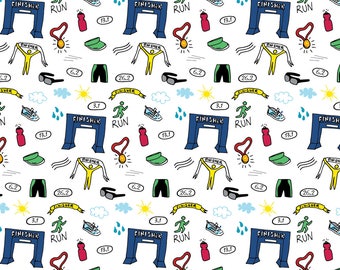 Runner Fabric Running Around The World By Mariao Track and