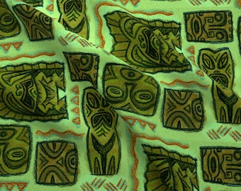 Tiki fabric | Etsy