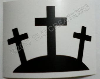 3 cross decal | Etsy