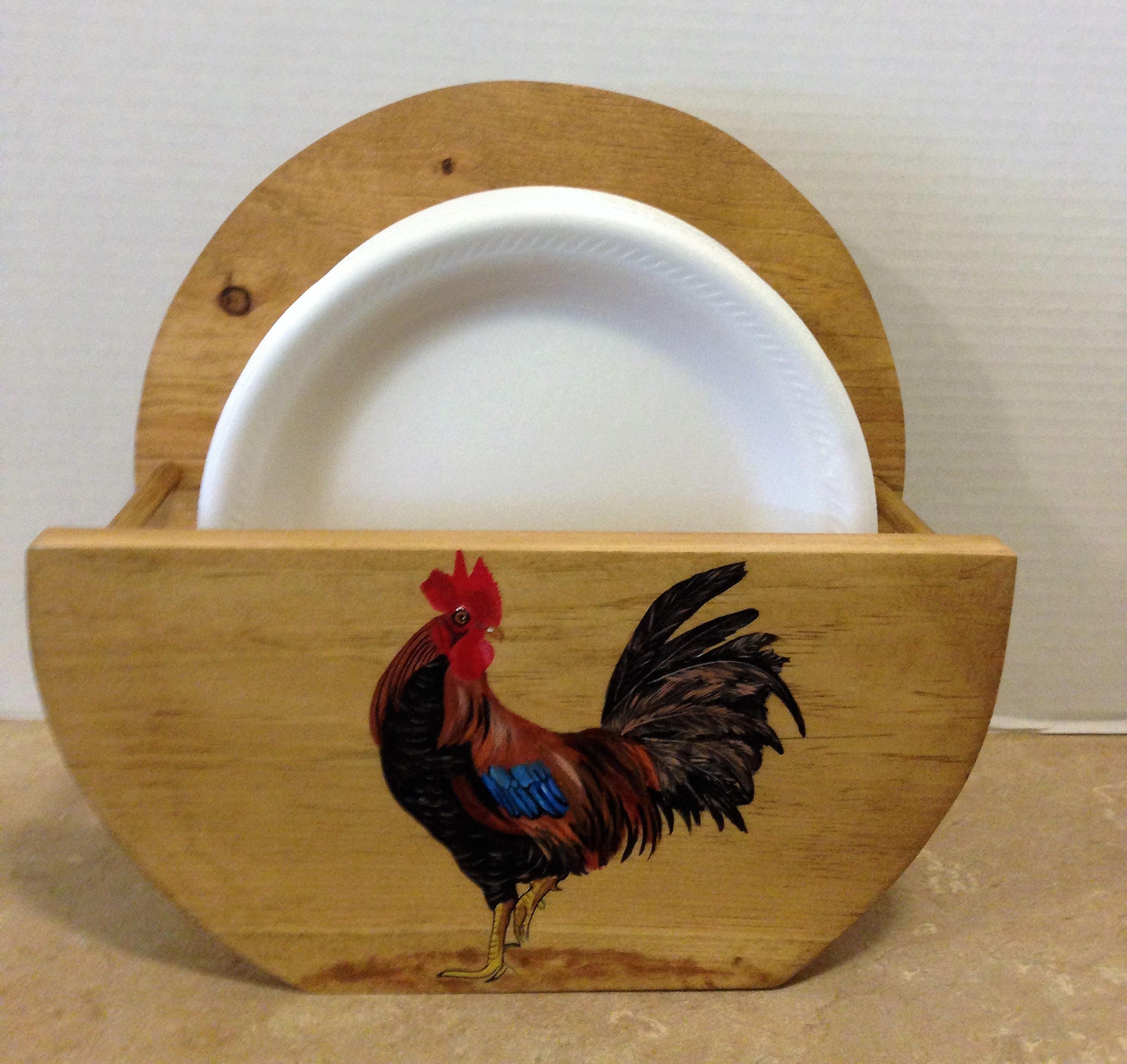 Paper Plate Holder Holder For Plates Rooster Decor Country Decor Farmhouse Decor Farmhouse paper-plate-holder-holder-for-plates-rooster-decor-country-decor-farmhouse-decor-farmhouse