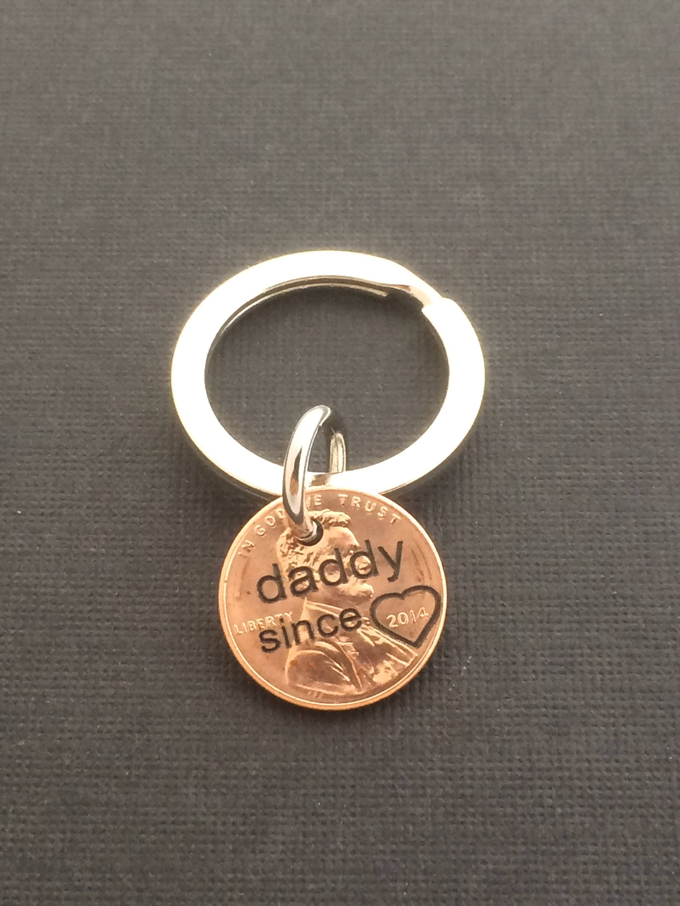 Daddy Engraved Penny Daddy Keychain Daughter Gift For