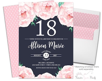 18th birthday invite | Etsy