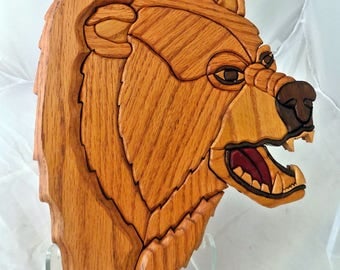 Wooden intarsia | Etsy