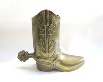 Brass cowboy boot | Etsy
