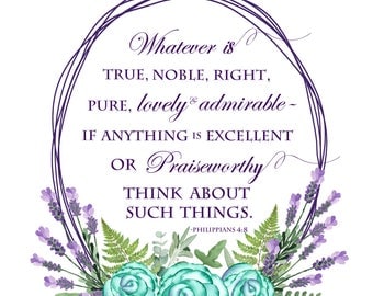 Whatever is pure | Etsy