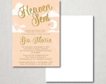 Heaven sent invite | Etsy