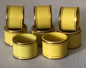 Yellow napkin rings | Etsy