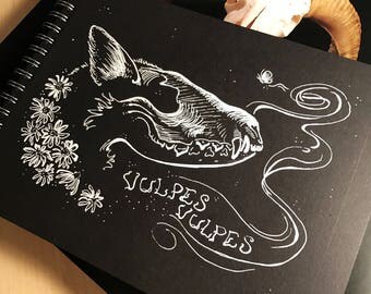 Void Walker Purple Red Fox Vulpes vulpes Iron on Patch