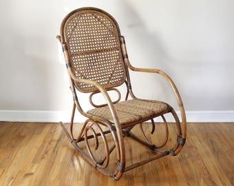 Cane rocking chair | Etsy