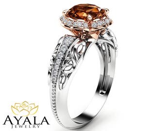 Ayala Jewelry Unique Engagement Ring Rose Gold by AyalaDiamonds