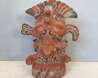 Aztec clay figurine | Etsy
