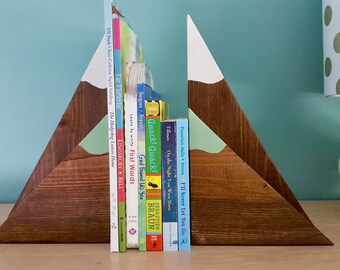 Mountain bookends | Etsy
