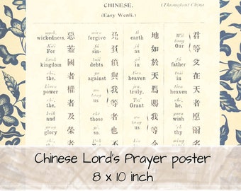 Lords prayer poster | Etsy