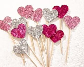 Heart cupcake topper | Etsy