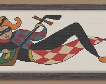 CHRISTMAS SNOWMAN JOY Modern Counted Cross Stitch Pattern