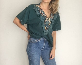 Fringe blouse | Etsy