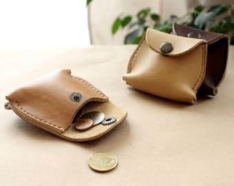 Leather coin pouch | Etsy