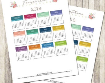 Mini calendar | Etsy