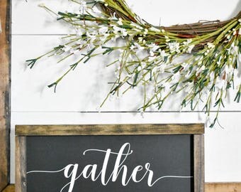 Gather sign | Etsy