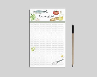 Grocery list notepad | Etsy