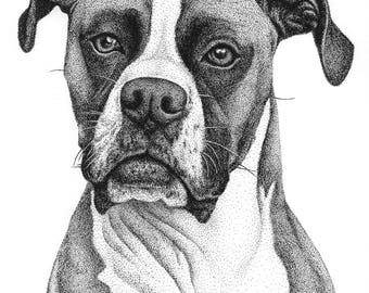 Stipple drawing | Etsy