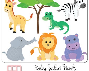 Safari clipart safari animals lion monkey giraffe zebra