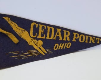 Cedar Point Lake Erie Sandusky Ohio vintage bumper sticker