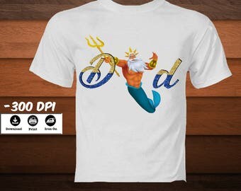 Mermaid dad shirt | Etsy