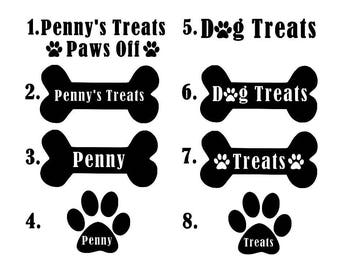 Initial & Dog Name Wall Decal Pawprint decal Medium