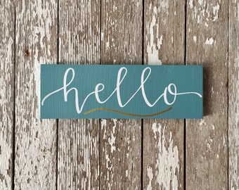 Hello sign | Etsy
