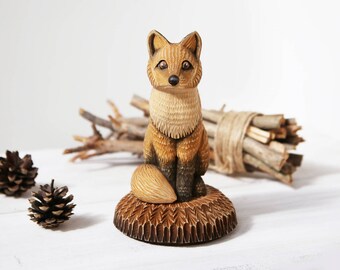 Wooden fox | Etsy