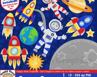 Outer space clipart | Etsy