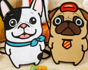 Cute Puppy Bulldog Pug Plush Sewing Pattern PDF