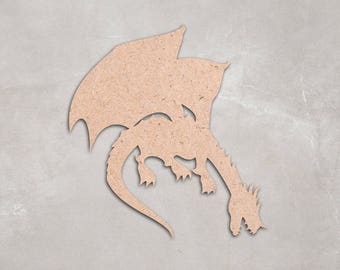 Dragon wood cutout | Etsy