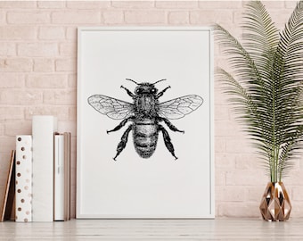Bee poster | Etsy