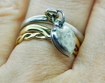 Dangle charm ring | Etsy