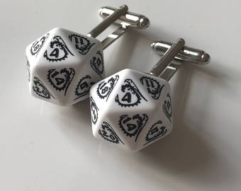 D20 cufflinks | Etsy