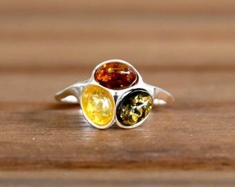 Amber ring | Etsy