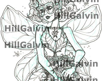 Garden coloring page | Etsy