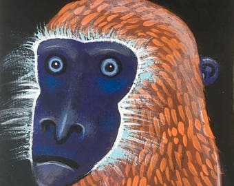 Monkey painting | Etsy