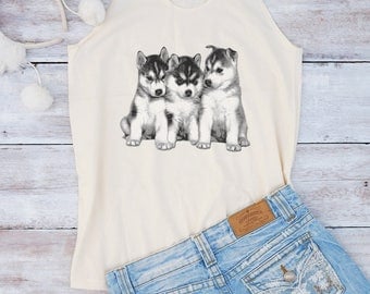 Siberian husky shirt | Etsy
