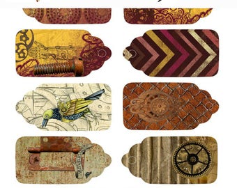 Steampunk gift tag | Etsy