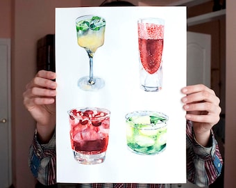 Cocktail art | Etsy