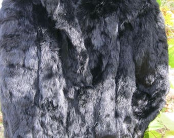 Black fur coat | Etsy