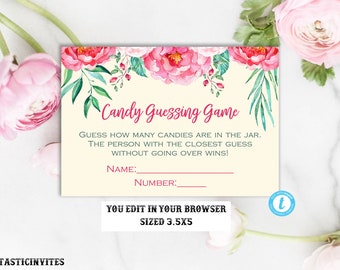 Candy guess game | Etsy