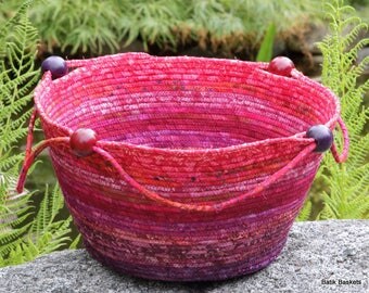 Coiled Clothesline Batik Fabric Baskets and Kits by BatikBaskets