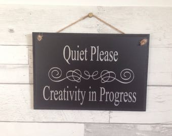 Quiet please sign | Etsy