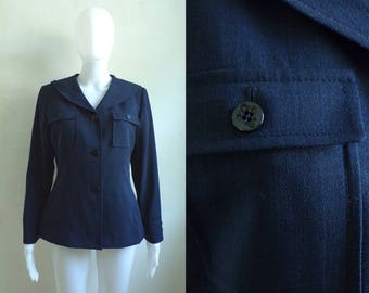 Navy blue blazer | Etsy