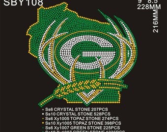Packers rhinestones | Etsy